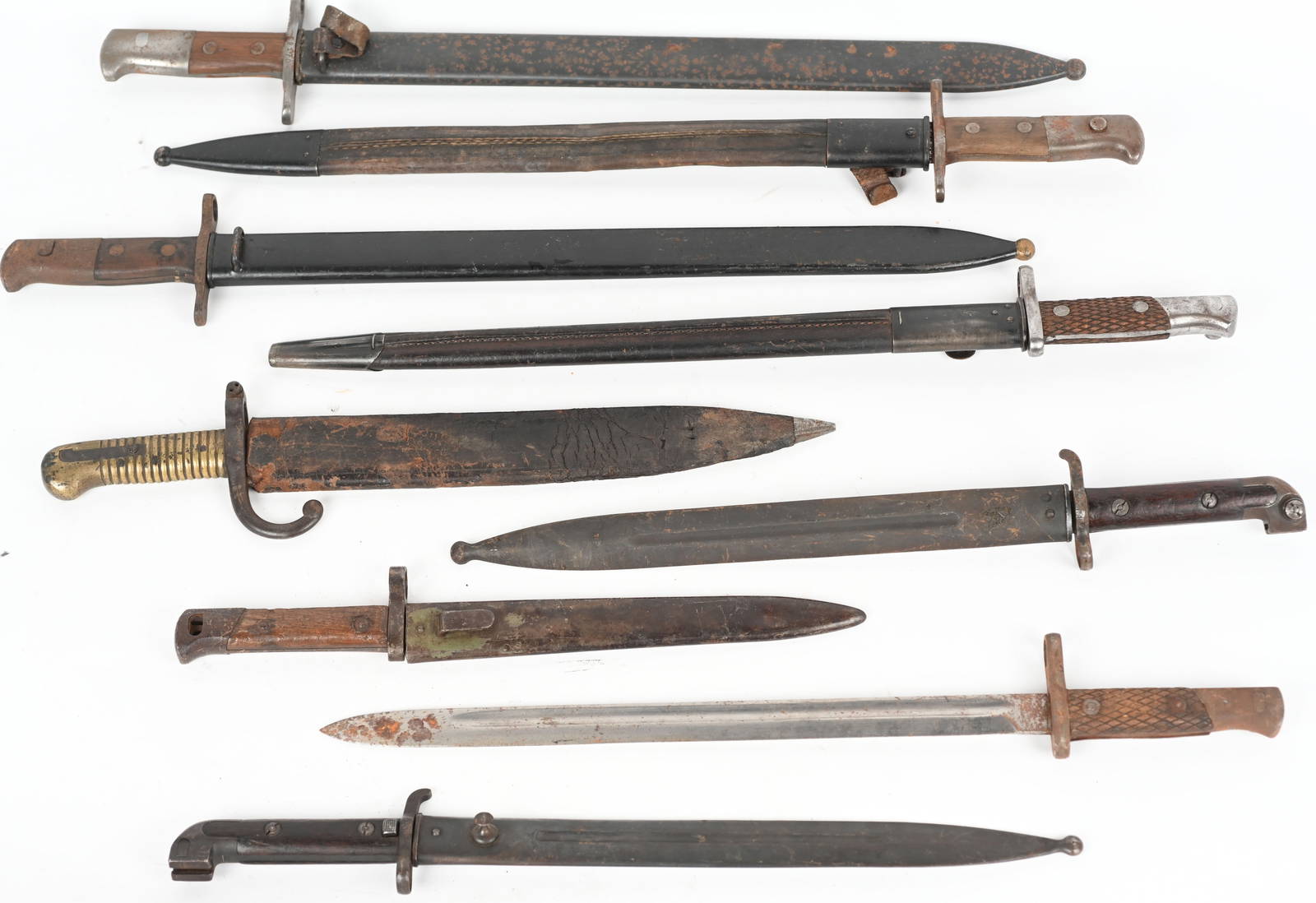 Lot Of 14 Various European Bayonets Auction