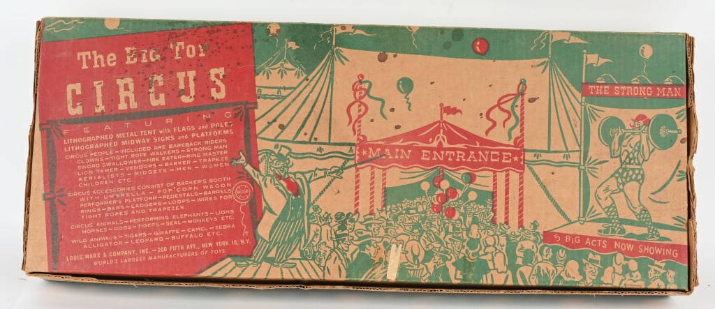 Marx Big Top Circus Playset W/ Box Auction