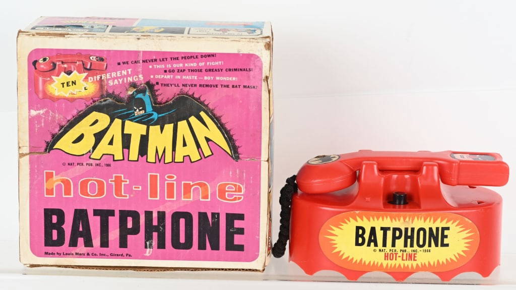 Marx Battery "batman Hot-line Batphone." W/ Box Auction