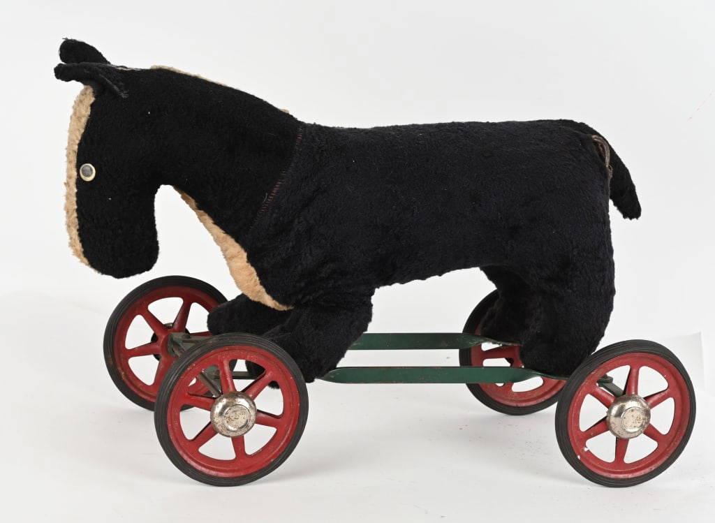 Vintage Stuffed Riding Horse On Frame Auction