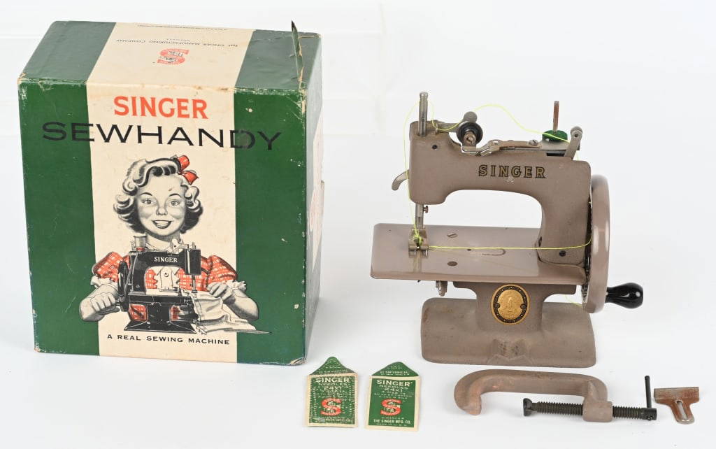 Singer Sew Handy Toy Sewing Machine W/ Box Auction