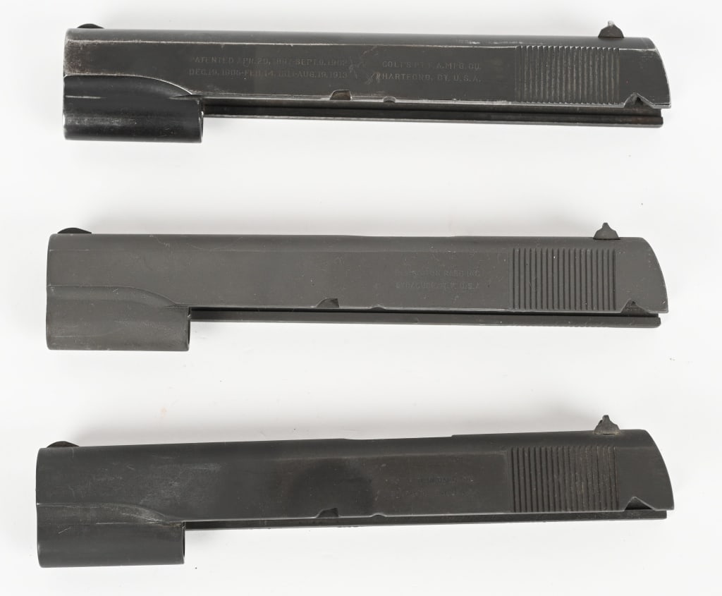 Lot Of 3: Ww2 M1911a1 Slides Rem Rand/colt Auction