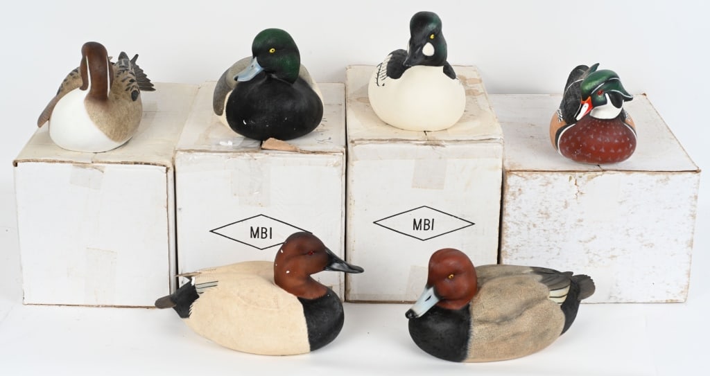 Lot Of 6: Danbury Mint Duck Decoys By George Kruth Auction