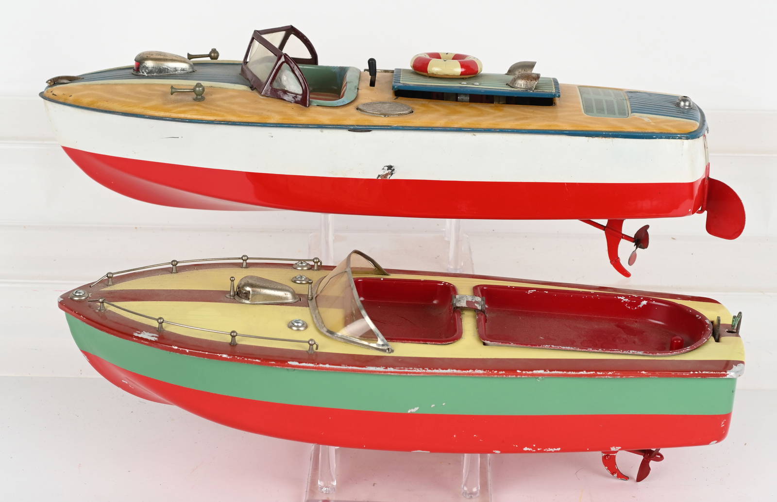 2- Japan Tin Battery Op Boats Auction
