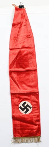 Wwii Nazi German Wall Silk Banner W Gold Fringe