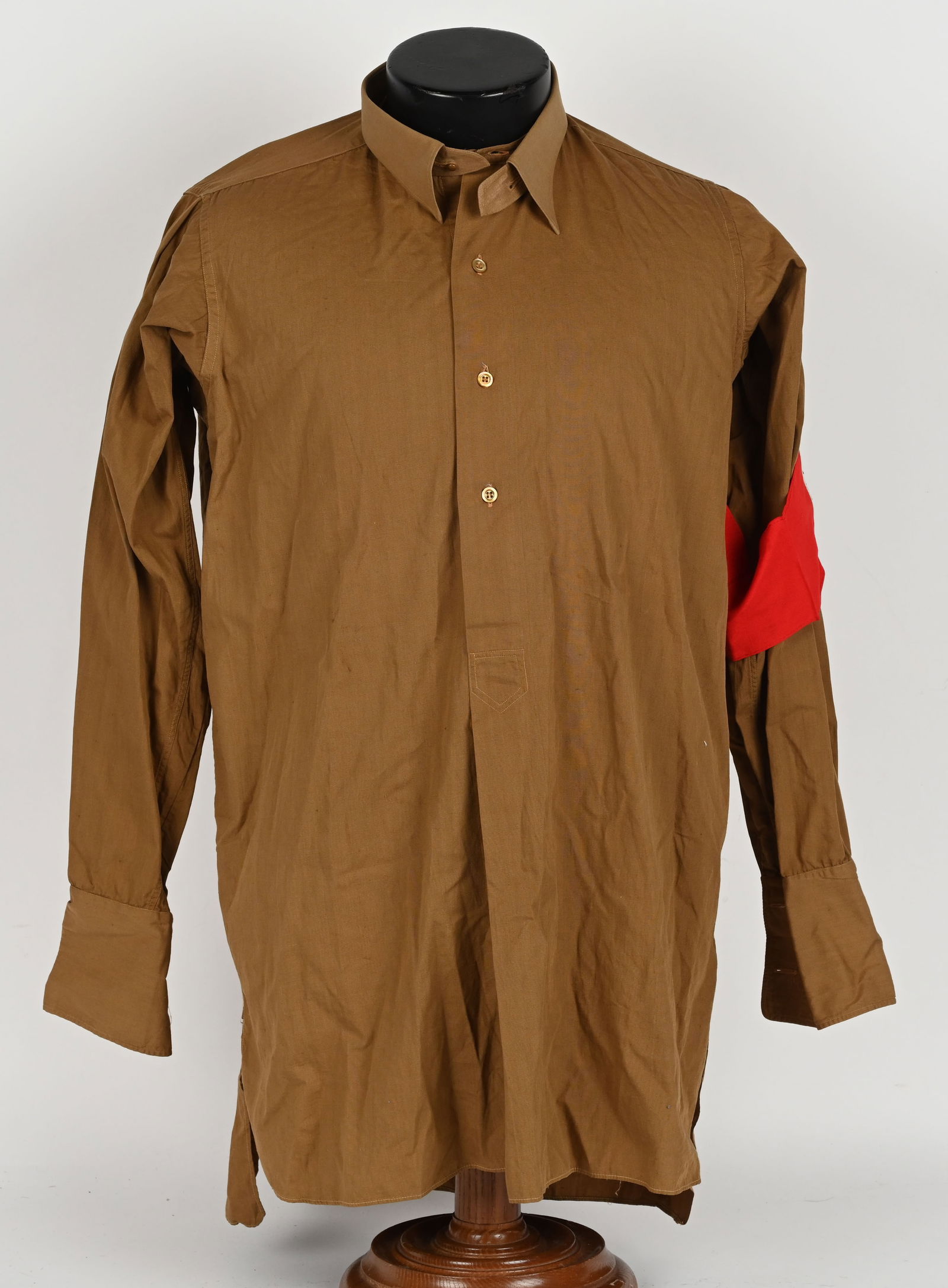 Wwii Nazi German Political Brown Service Shirt Ww2 Auction