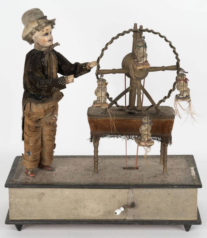 Victorian Musical Hand Crank Automaton Auction