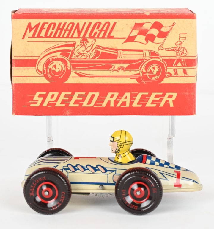Marx Tin Windup Speedway Racer W/ Box Auction