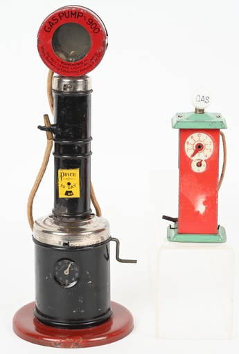 2 Tin Toy Gas Pumps