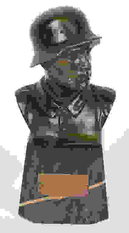 Wwii Nazi German Heroic Bust Of Heer Soldier Ww2 Auction