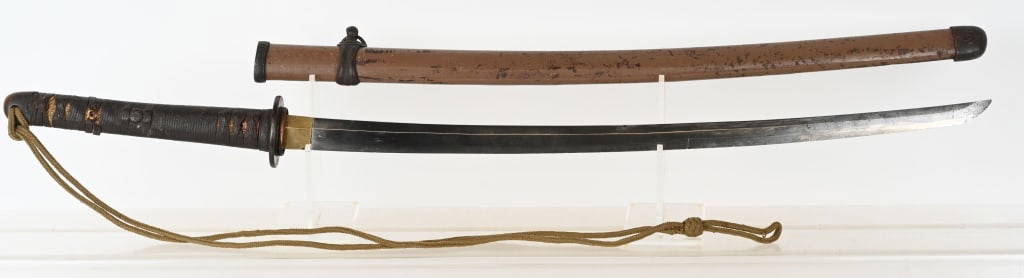 Japanese Shin Gunto Katana Sword, Signed Tang Auction