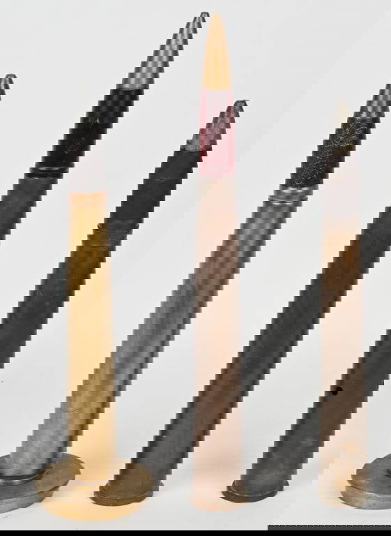 Lot Of 3 U.s. Navy 40mm Dummy And Demiled Rounds Auction