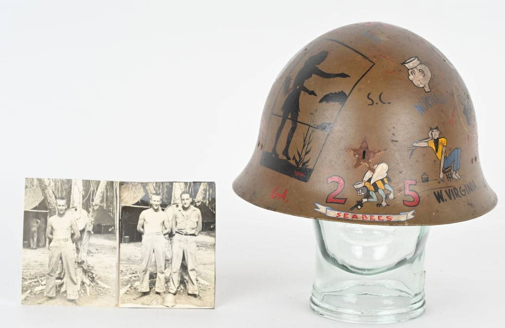 Wwii Imperial Japanese 25th Seabee Bat Helmet Ww2 Auction