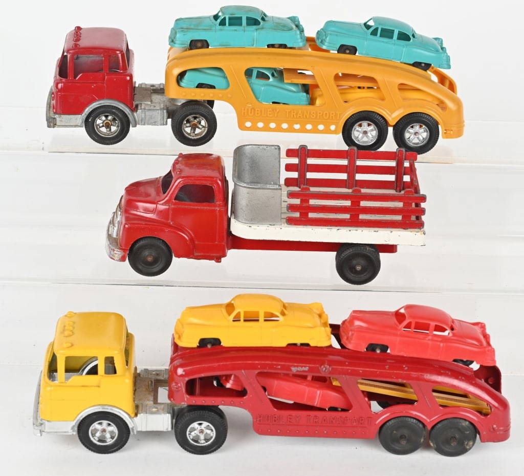 3- Vintage Die Cast Trucks, Hubley & Dardis Auction