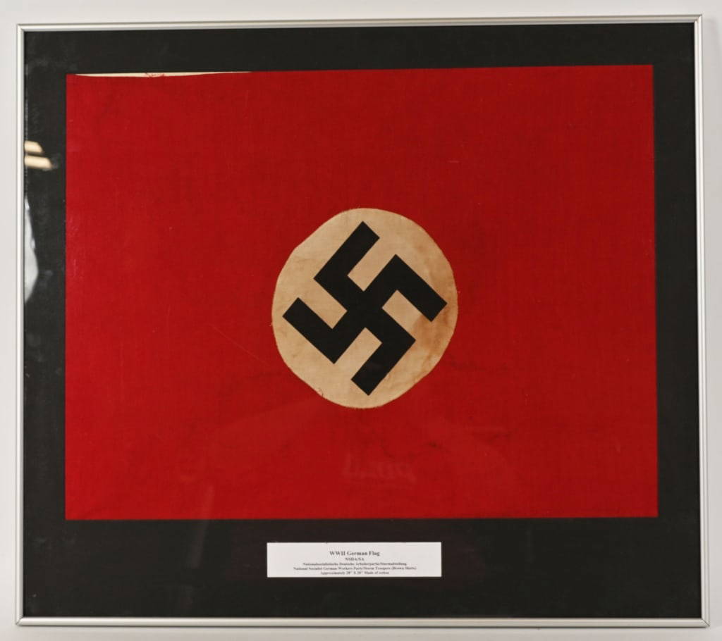 Wwii Nazi German Small Flag / Banner Ww2 Auction
