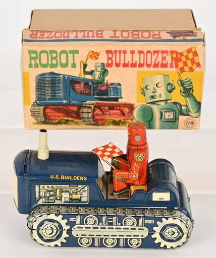 Marusan Tin Friction Us Builders Robot Bulldozer