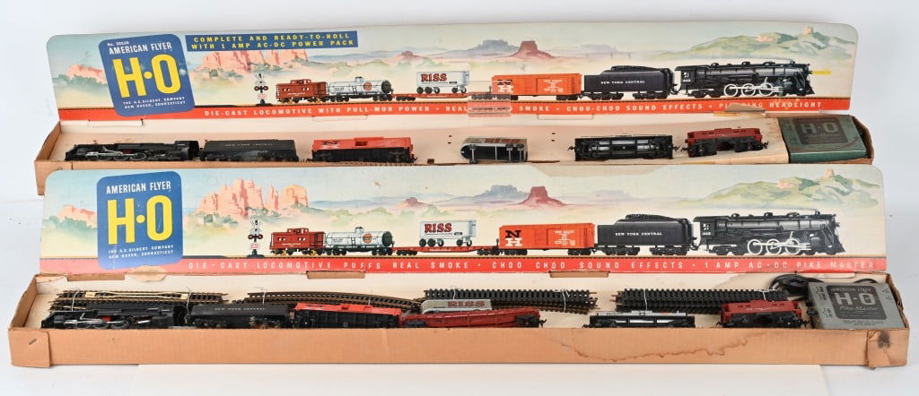 2- American Flyer Ho The Challenger Train Set Auction