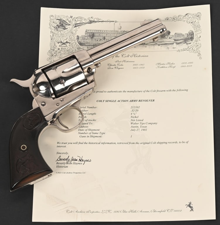 Texas Shipped Colt Saa Revolver Auction
