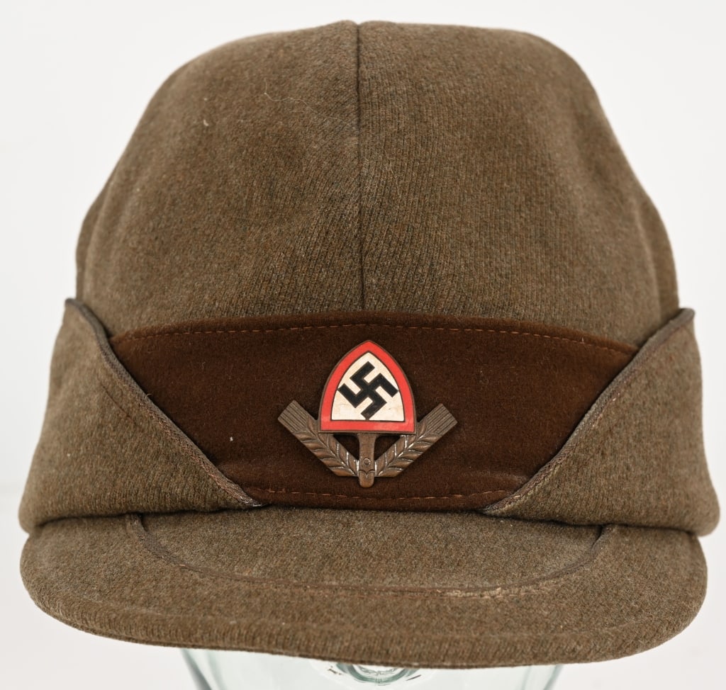Wwii Nazi German Rad Robin Hood Service Cap Ww2 Auction