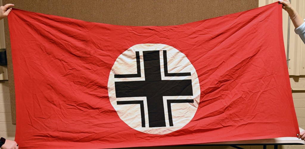 Wwi Nazi German Vehicle Identification Flag Ww2 Auction
