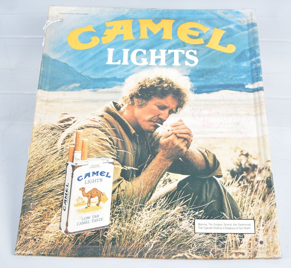 1983 CAMEL LIGHT CIGARETTE TIN SIGN