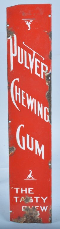 PULVER CHEWING GUM PORCELAIN SIGN