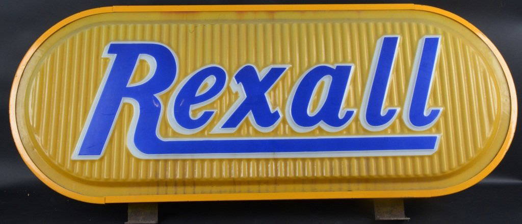 1950s Rexall Drug Srore Lighted Sign
