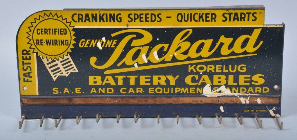 Packard Korelug Battery Cable Display Sign