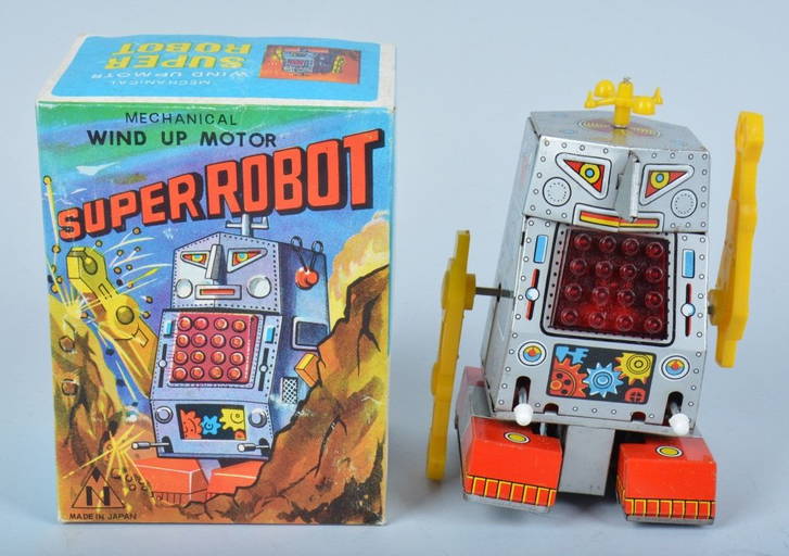 Japan Tin Windup Super Robot W/ Box