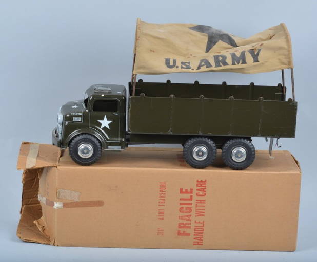 Marx Pressed Steel Army Truck W/ Box