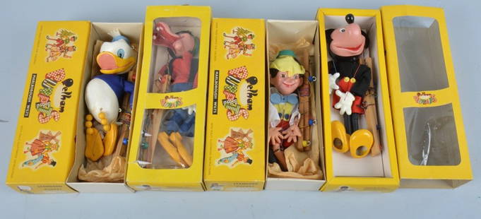 Set Of (4) Walt Disney Marionettes Mickey