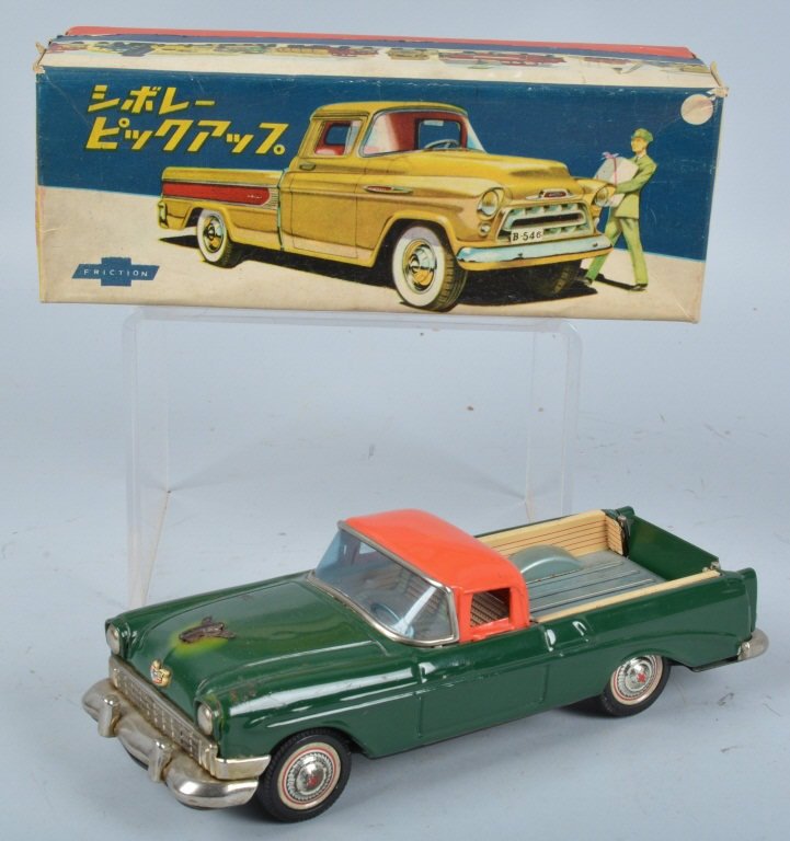 Bandai Tin Friction 1950s Chevy Pickup W/ Box