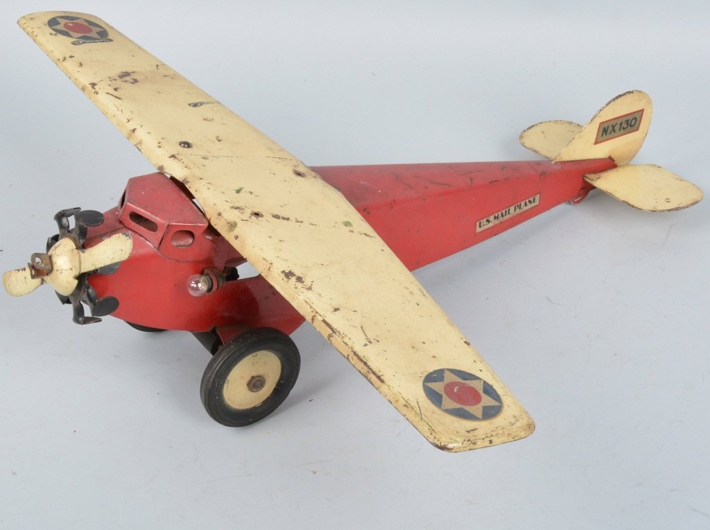 STEELCRAFT Pressed Steel US MAIL PLANE w/ LIGHTS