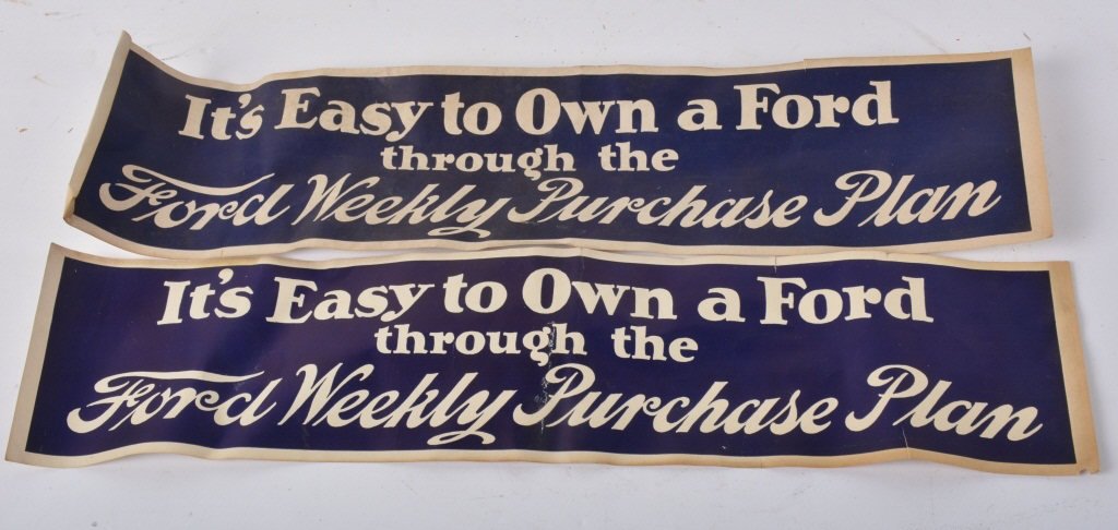 2- Early FORD WEEKLY PURCHASE PLAN FLYERS