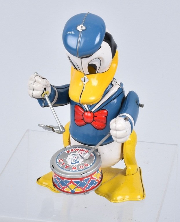 LINEMAR Tin Windup DONALD DUCK DRUMMER