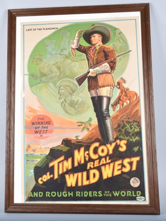 1930's COL. TIM McCOY REAL WILD WEST POSTER