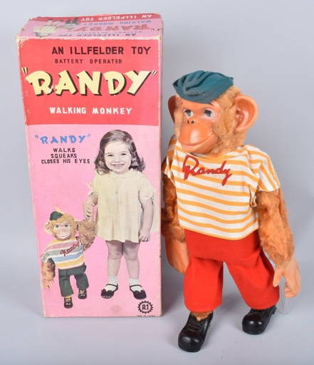 A1 Battery Op Randy Walking Monkey W/box