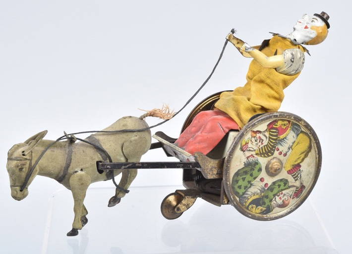 Lehmann Tin Windup Balky Mule Rare White Wheels