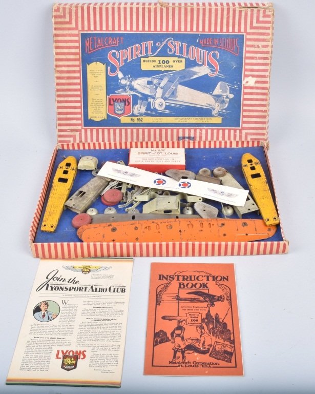 METALCRAFT SPIRIT OF ST. LOUIS AIRPLANE KIT w/BOX
