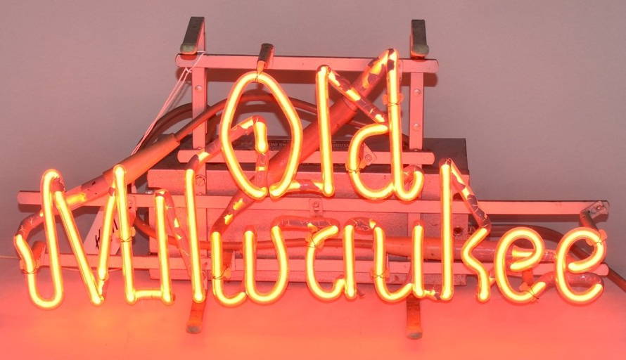 Vintage Old Milwaukee Beer Neon Sign