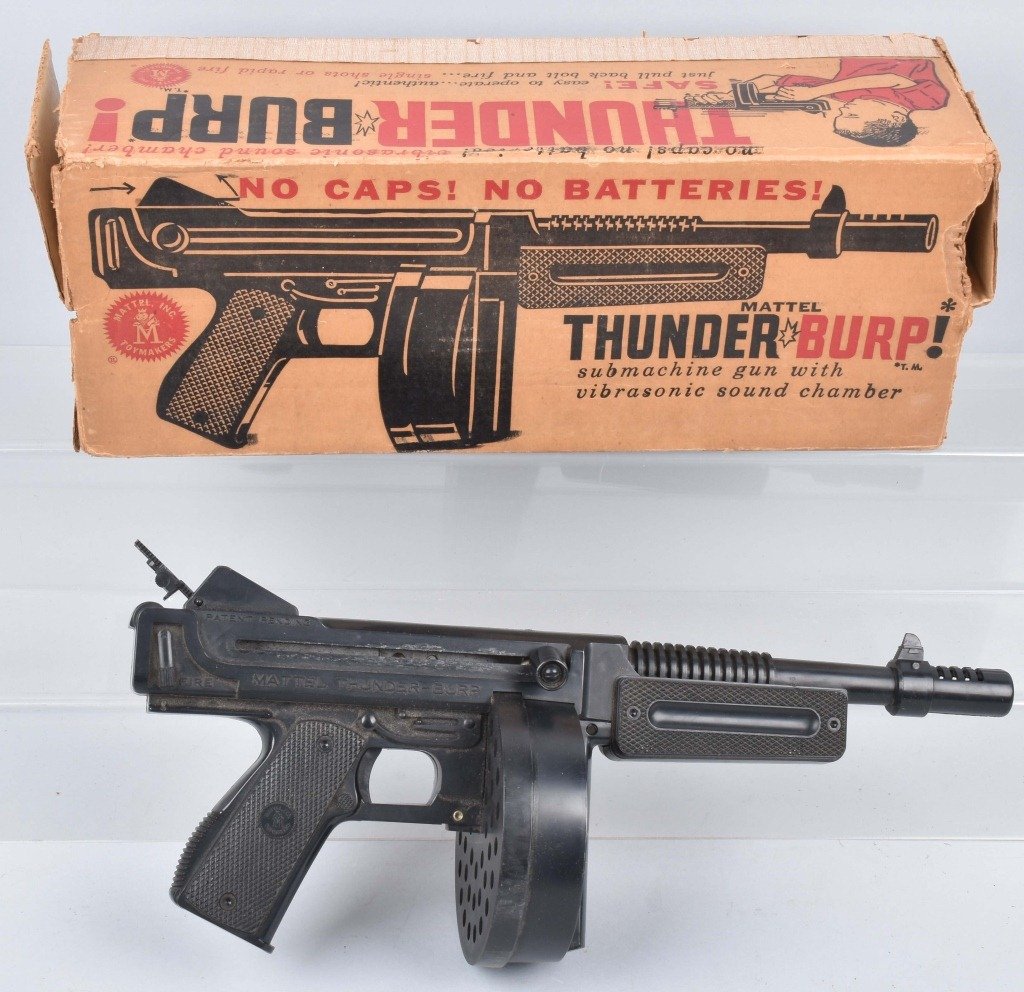 MATTEL THUNDER BURP GUN w/ BOX