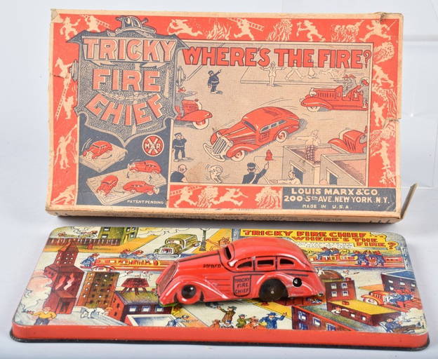 MARX Tin Windip TRICKY FIRE CHIEF SET w/ BOX - Jul 16, 2016 | Milestone ...