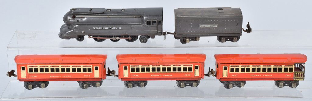 LIONEL 1668 ENGINE TENDER A PASSENGER CAR SET 1060