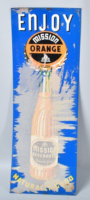 Nos Mission Beverage Tin Advertising Sign