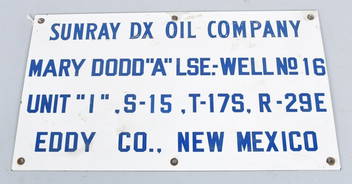 DX Sunray Porcelain Curb Sign. - Feb 12, 2017 | Dan Morphy Auctions in PA