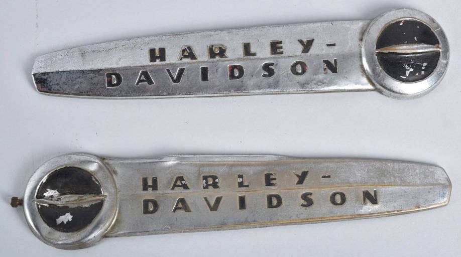 Harley Davidson 1947 50 Gas Tank Emblems