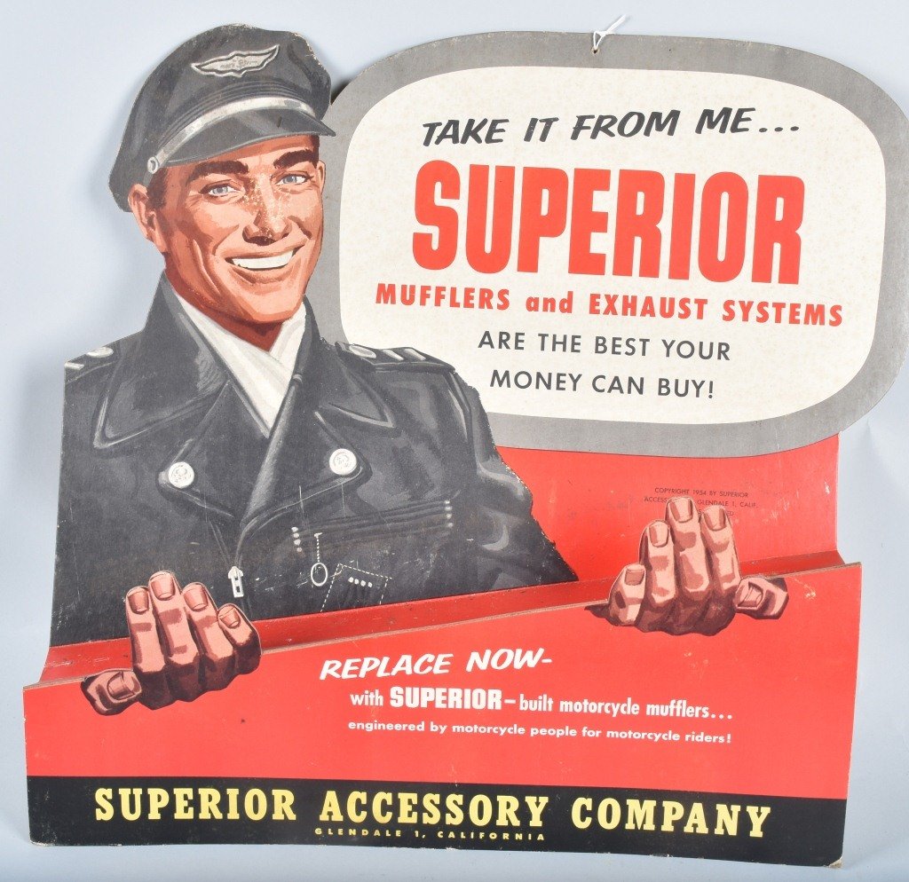 1954 SUPERIOR MOTORCYCLE MUFFLER DISPLAY - Oct 08, 2016 | Milestone ...