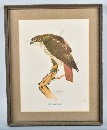 Tom Dunnington Signed Red Tailed Hawk Print