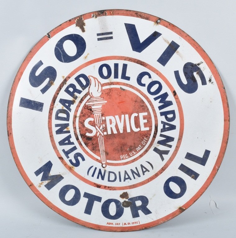 Standard Oil Iso Vis Motor Oil Ds Porcelain Sign