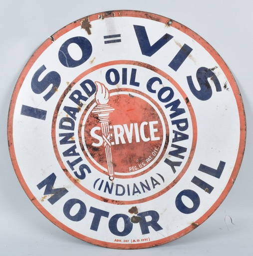 Standard Oil Iso Vis Motor Oil Ds Porcelain Sign